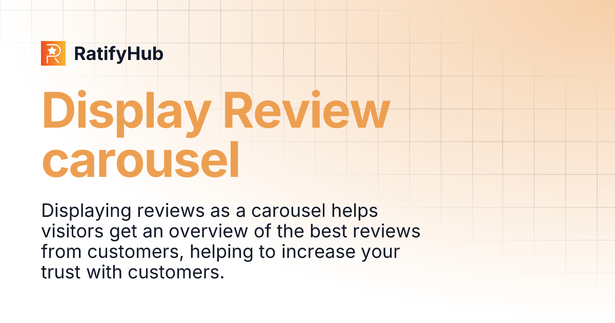 Display Review carousel | RatifyHub